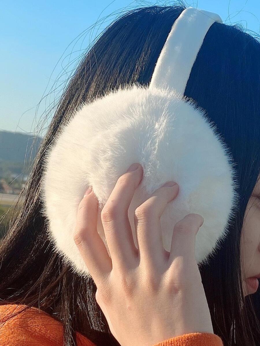 Girls Solid Fluffy Earmuffs | SHEIN USA