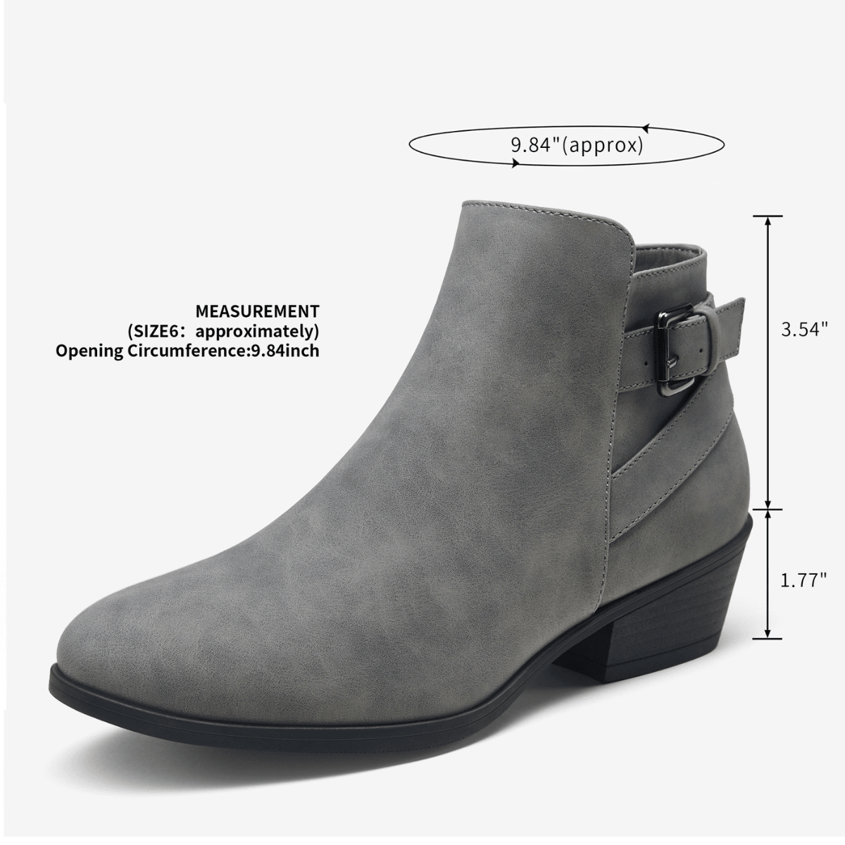 Women's Ankle Boots Low Heel Western Booties Lady | SHEIN USA