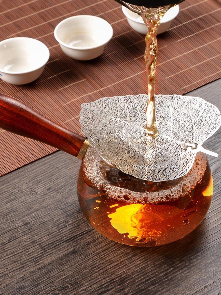 1pc Stainless Steel Tea Strainer, Modern Leaf Shaped Tea Strainer For ...