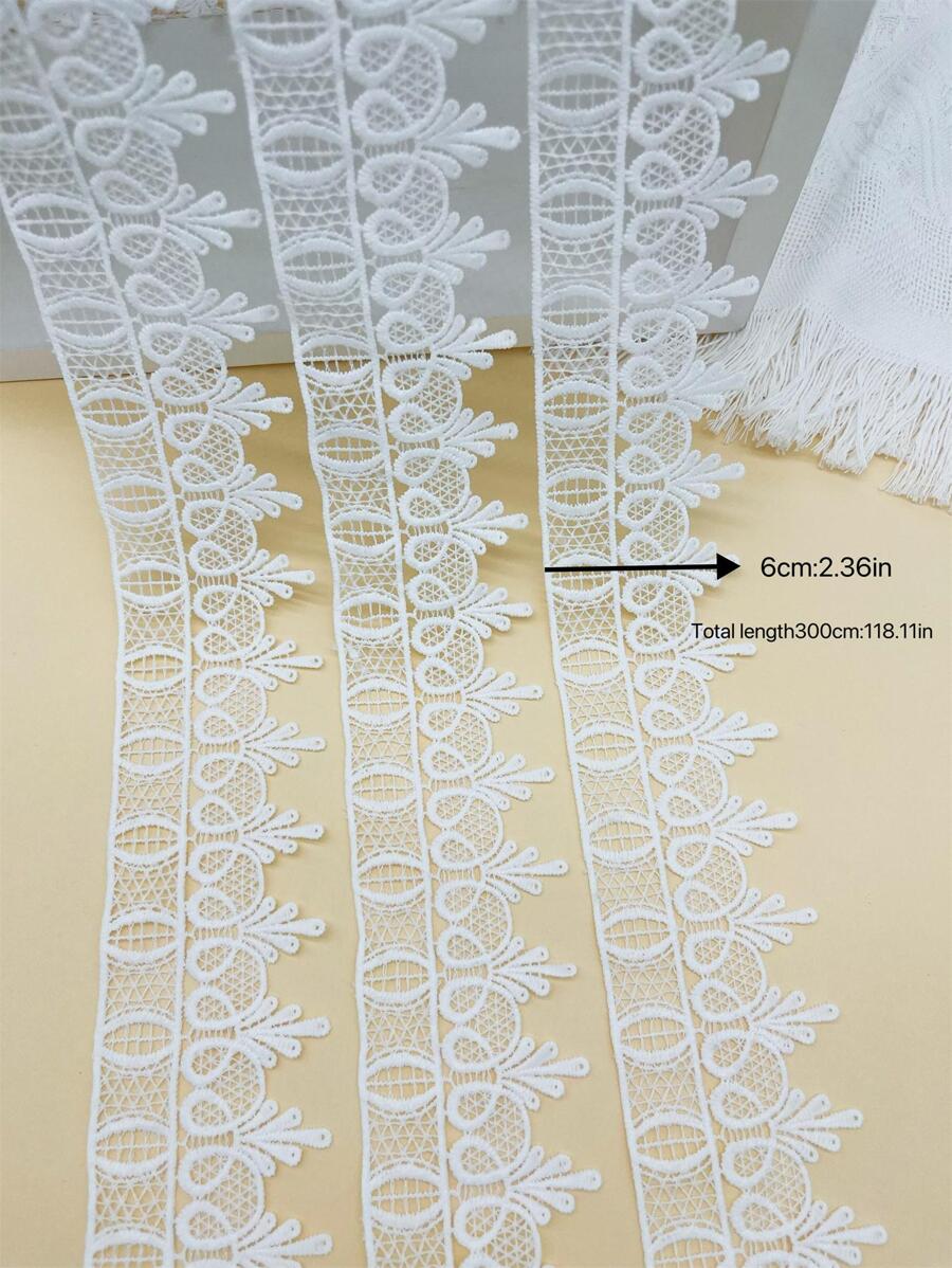 1pc Floral Embroidered DIY Webbing Lace, Modern Polyester DIY Webbing ...