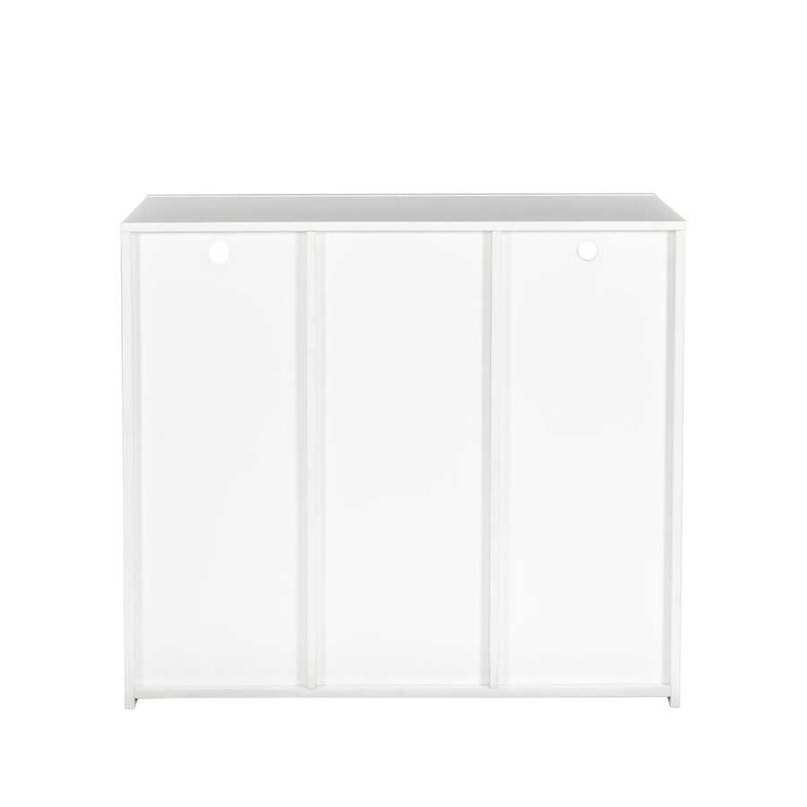 Kitchen Sideboard Cupboard with LED Light, Black High Gloss Dining Room ...