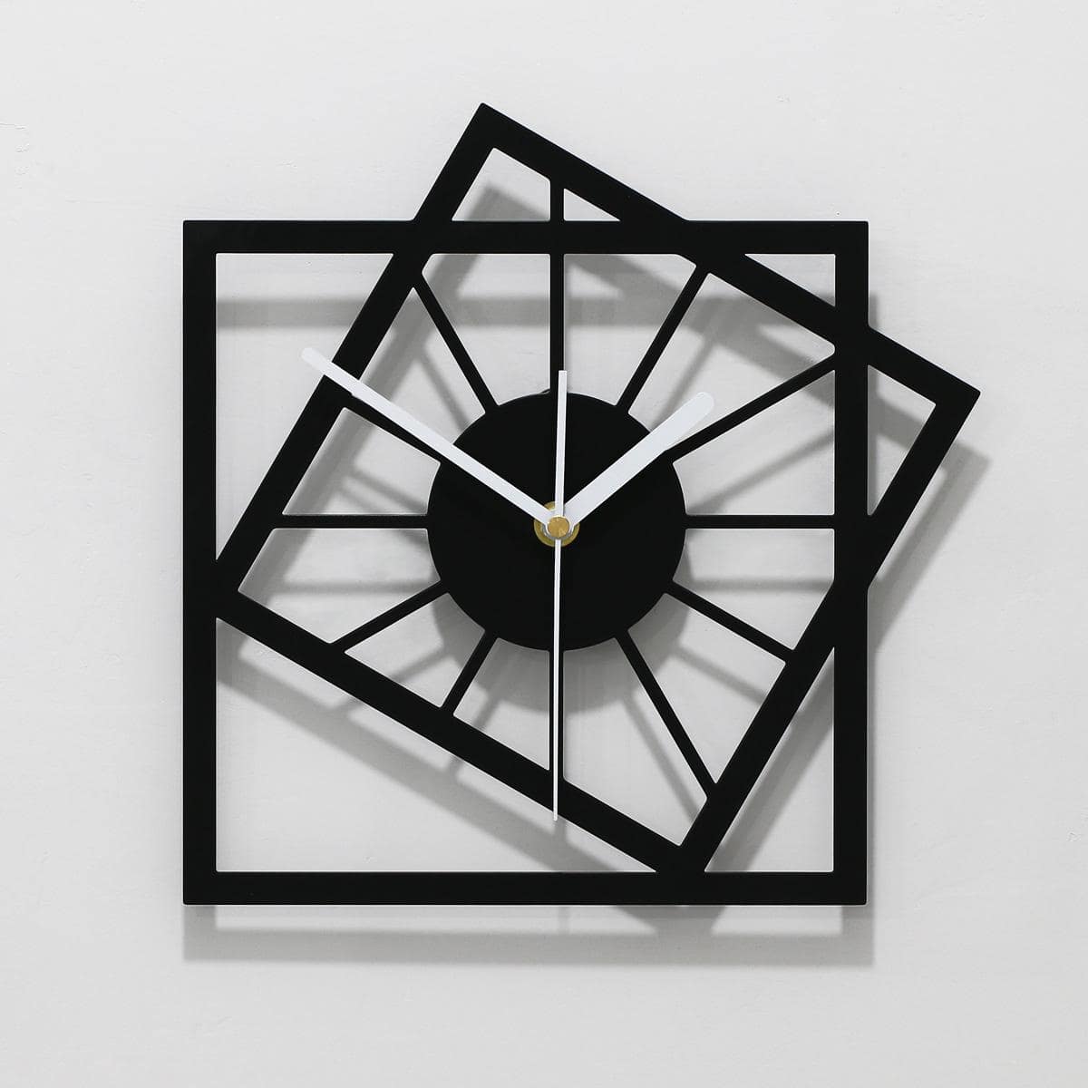 1pc Iron Wall Clock, Modern Geometric Design Wall Clock For Home ...