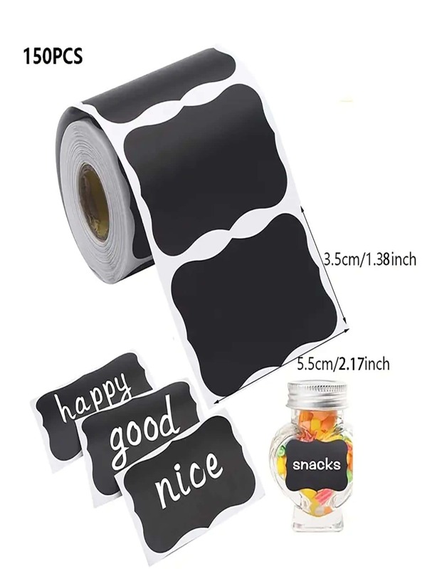 1roll Square Shaped Writable Label Sticker, Simple Multi-purpose Label ...