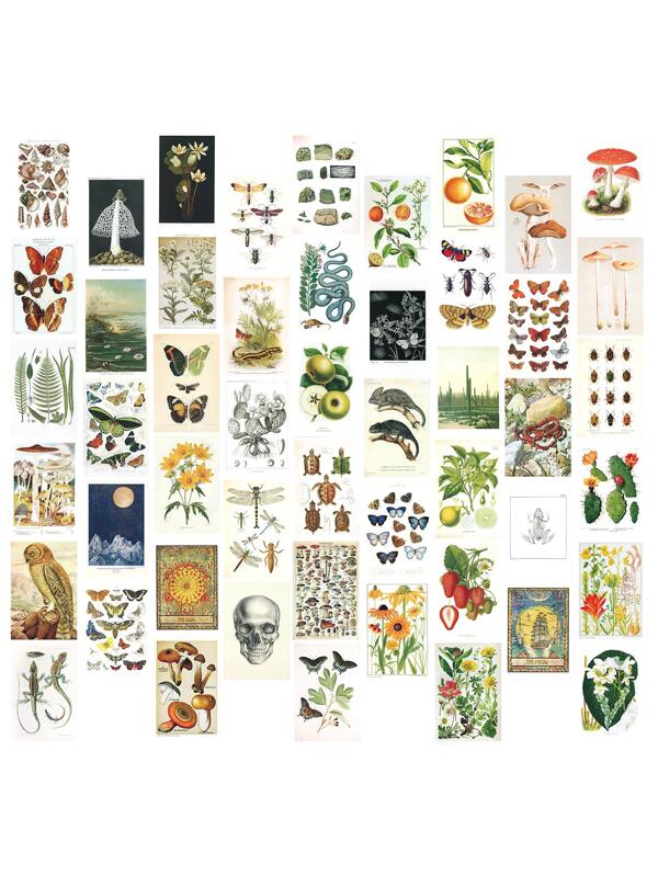 50pcs Vintage Wall Collage Kit, Aesthetic Picture Room Decor For ...