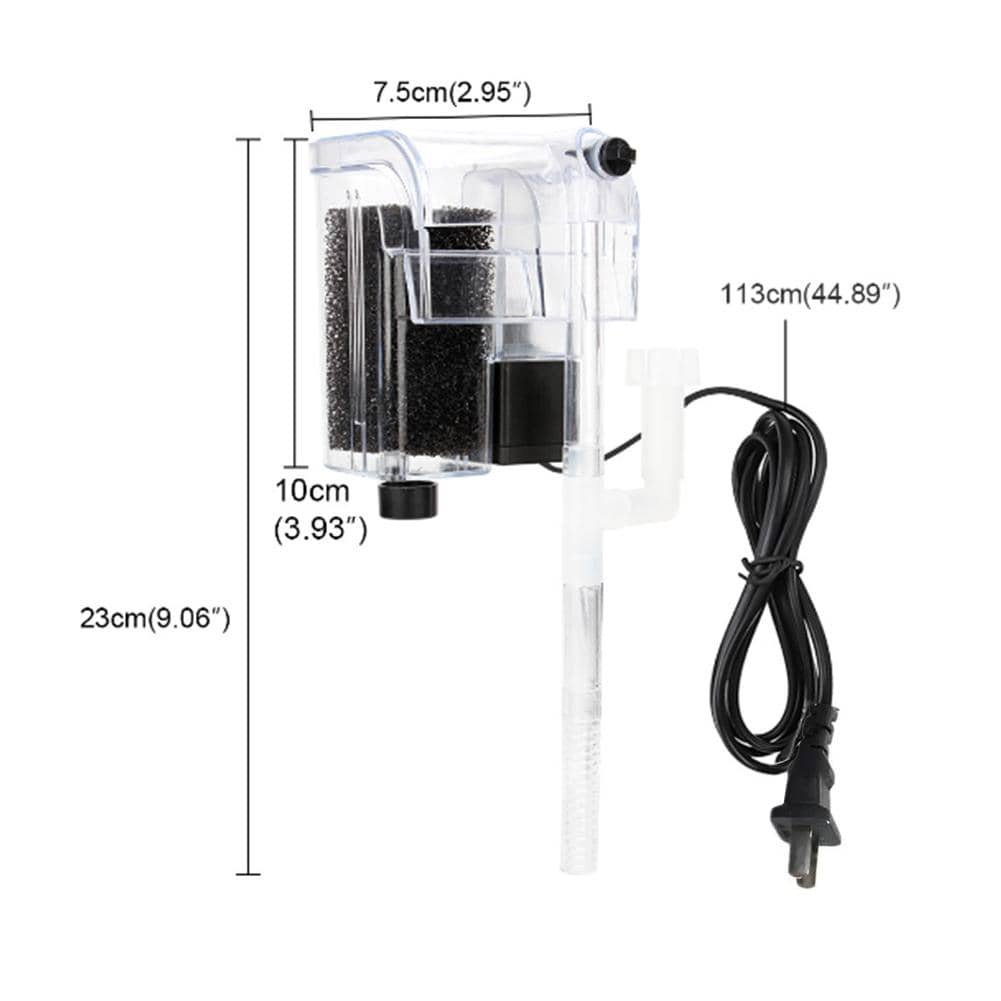 Aquarium Fish Tank Mini Waterfall Hang On External Oxygen Pump Water ...