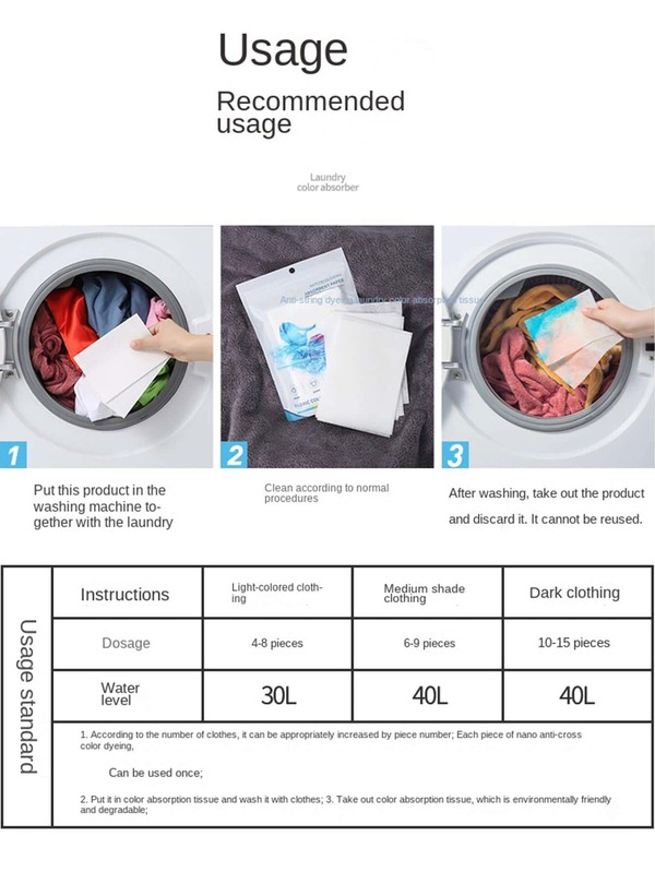 50pcs/bag Laundry Tablets Laundry Paper Anti-Staining Clothes Sheets ...