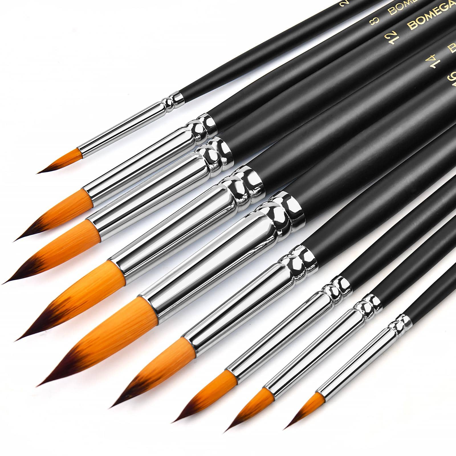 Watercolor Paint Brushes Professional,Water Color Brushes Round 9pcs ...