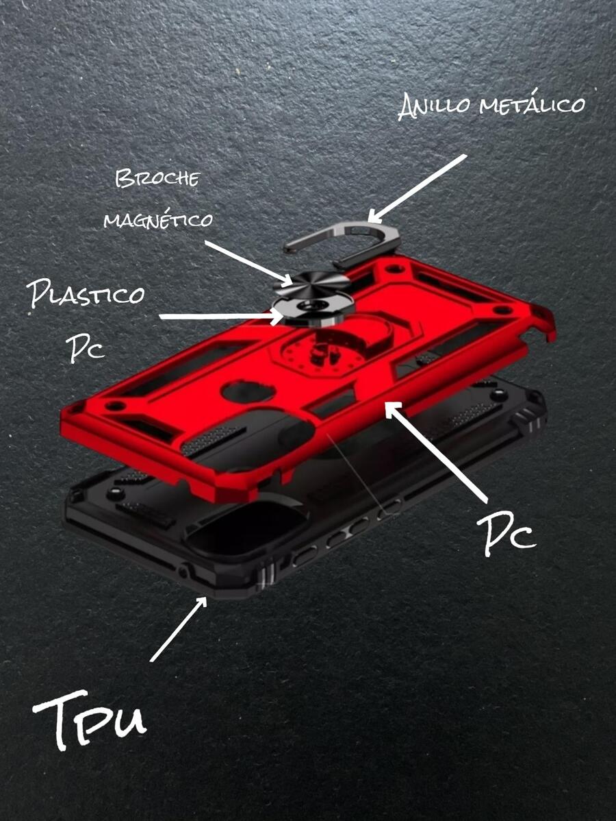 Funda Anillo Uso Rudo Alto Impacto Para Redmi 14c Más 2 Micas De ...