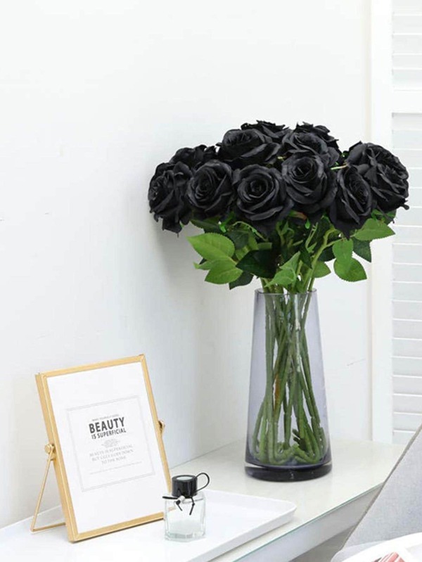 5bunches Artificial Silk Flowers Realistic Roses Bouquet Long Stem For ...