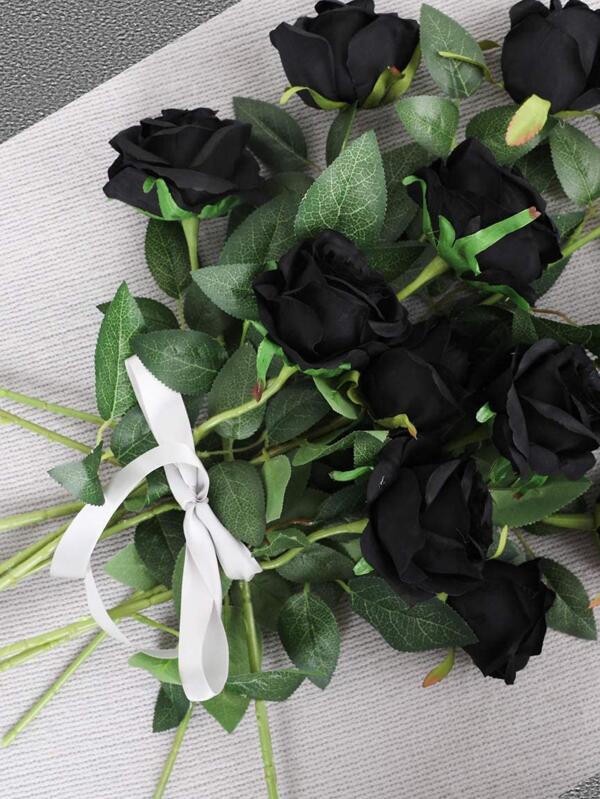 5bunches Artificial Silk Flowers Realistic Roses Bouquet Long Stem For ...