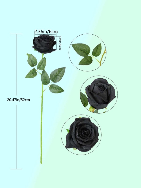 5bunches Artificial Silk Flowers Realistic Roses Bouquet Long Stem For ...