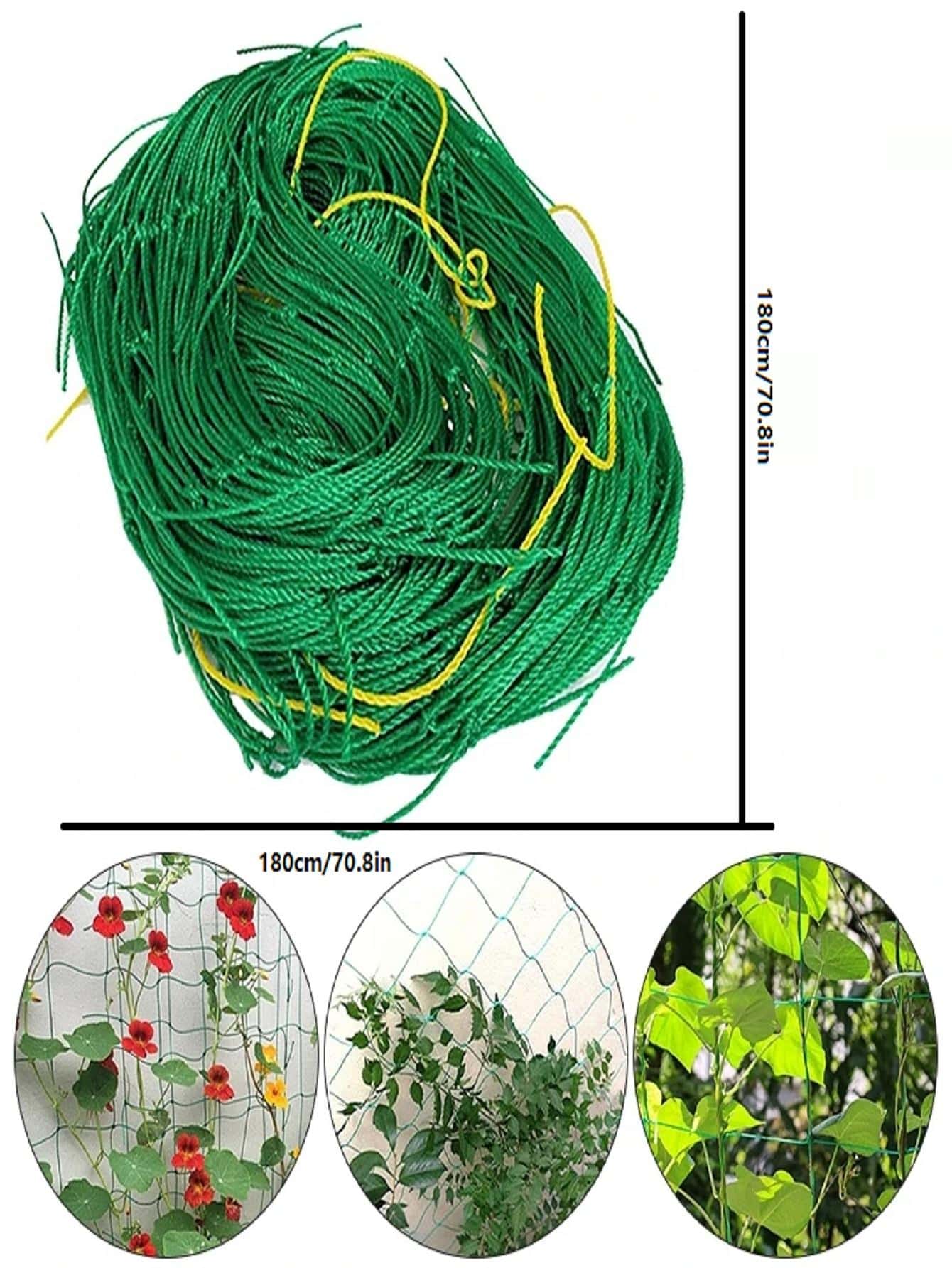 180*180cm Garden Climbing Netting Strong Nylon Plant Trellis Support ...