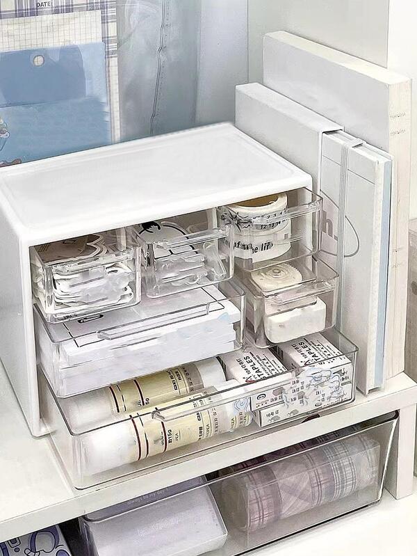 1pc Multi-grid Stationery Storage Box, Modern Multipurpose Desk Holder ...