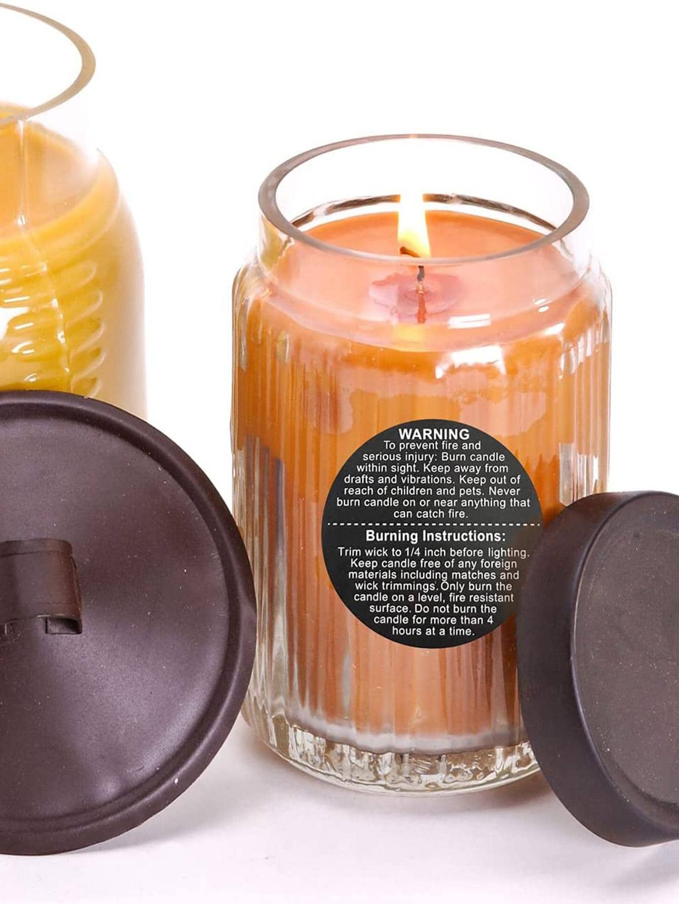 500pcs Candle Warning Labels,1.5inch Round Candle Safety Labels Sticker ...