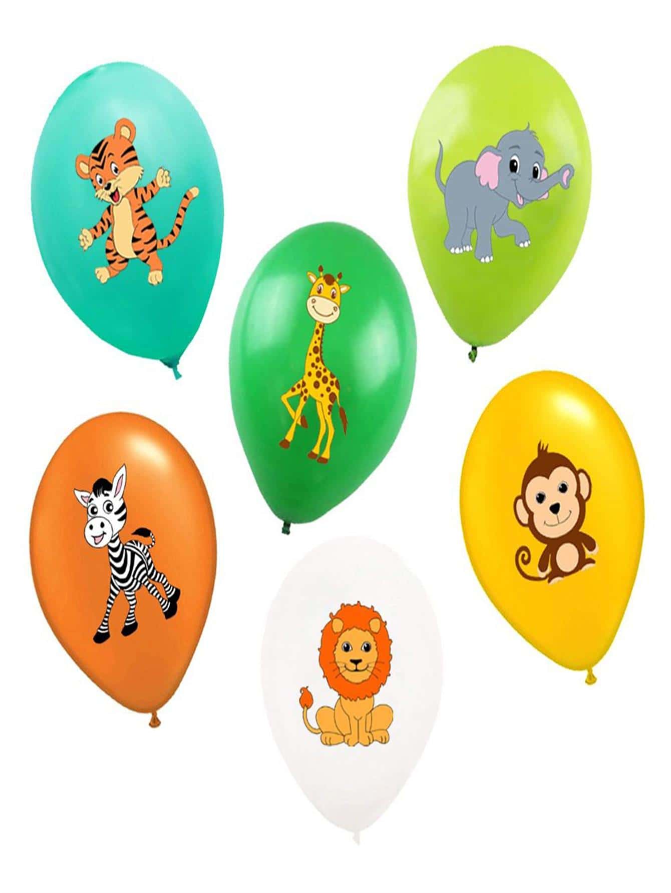 10pcs 12inch Jungle Wild Animal Latex Balloons Kids Birthday Party ...
