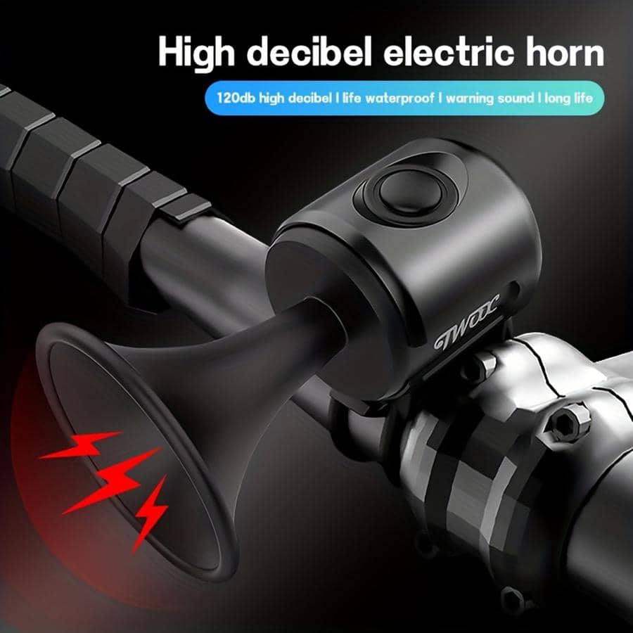 Bike Bell Electronic Loud Horn ABS 120db Safety Electric Bell IPX4 ...