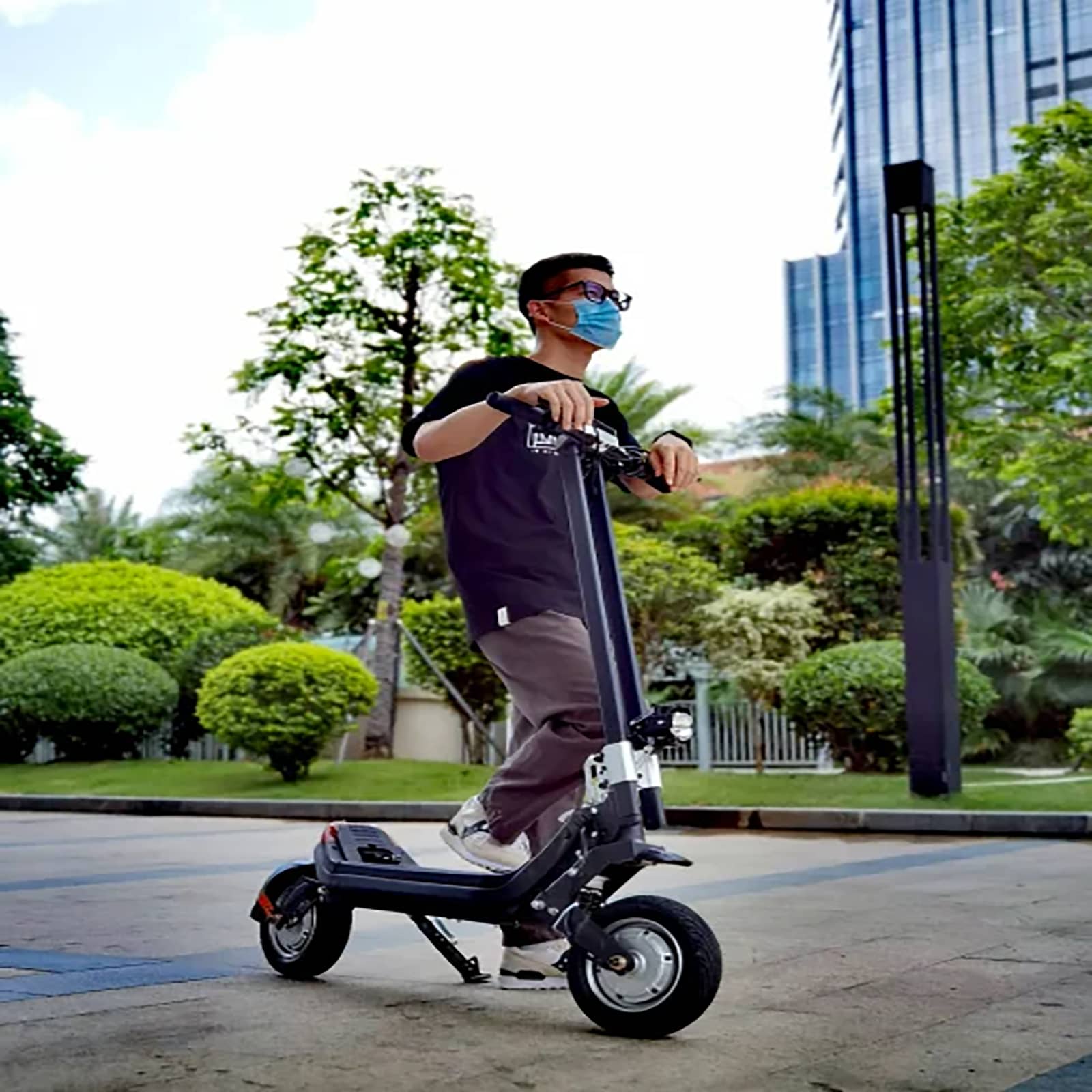 Electric Scooter 1200W Dual Motor, Double Suspension E-Scooter, Folding ...