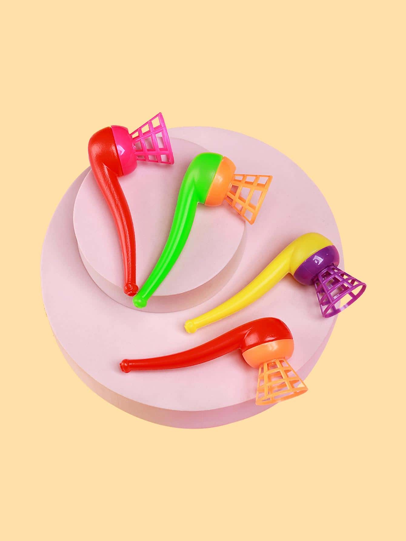 5pcs/Set Plastic Random Blow Pipe Ball, Funny Pipe Blowing Suspended ...