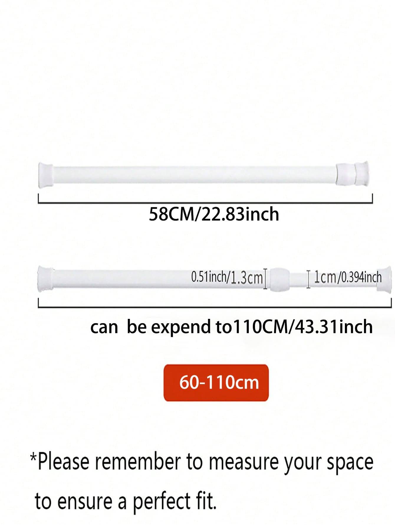 Non-perforated multi-function telescopic rod curtain rod, curtain rod ...