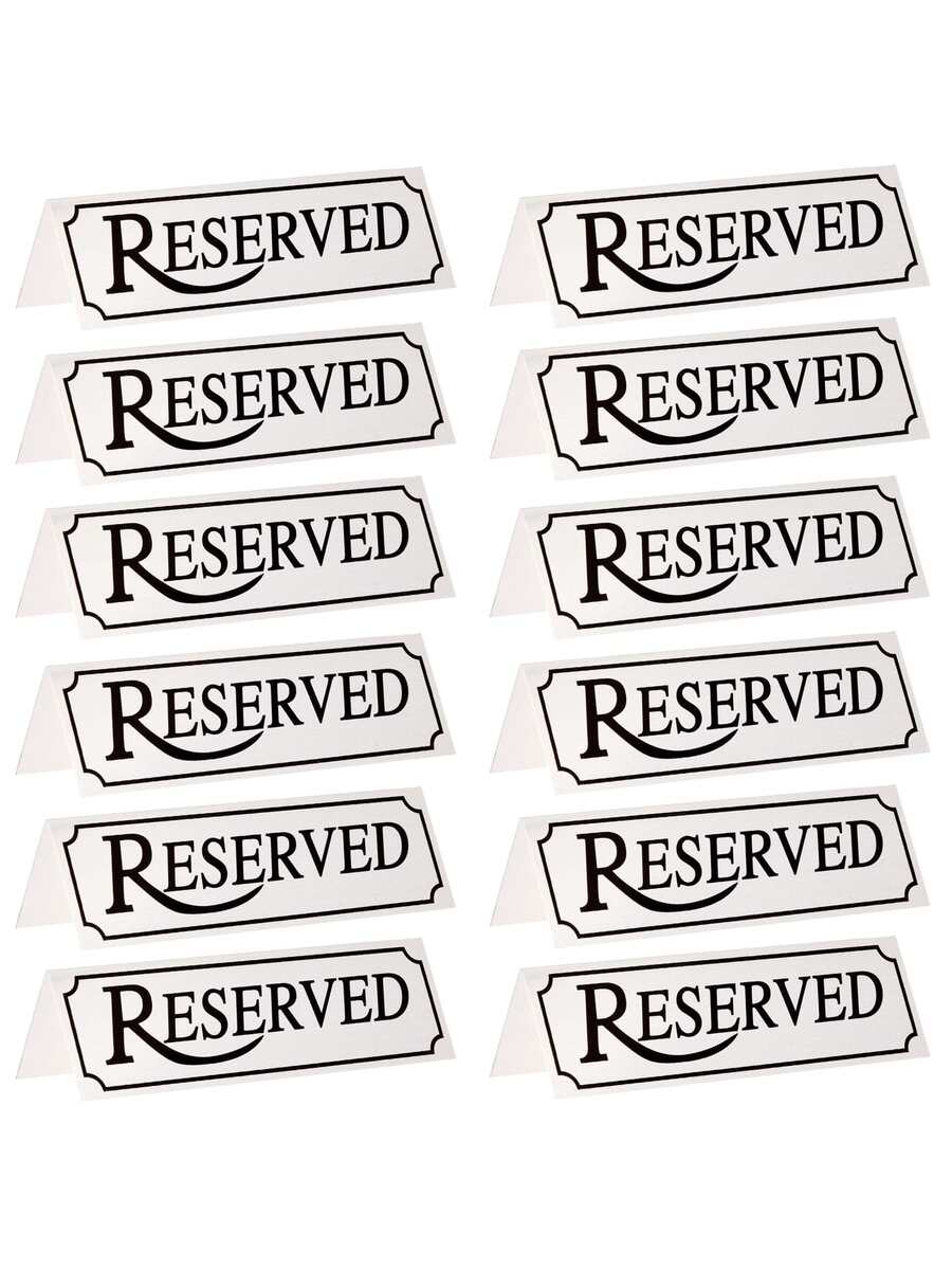 12 Pack Small Metal Reserved Table Signs for Restaurants, Dinner ...