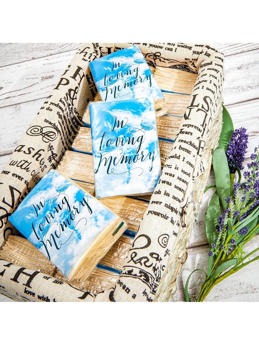 Sparkle and Bash 60 Pack Funeral Facial Tissues for Guests, Pocket Size ...