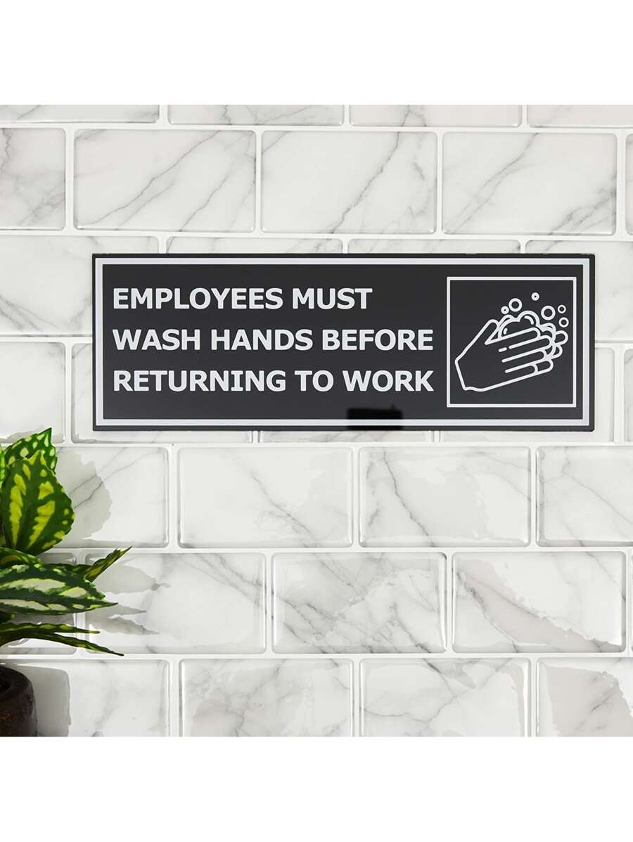 3 Pack Magnetic Bathroom Sign, Employees Must Wash Hands Before ...