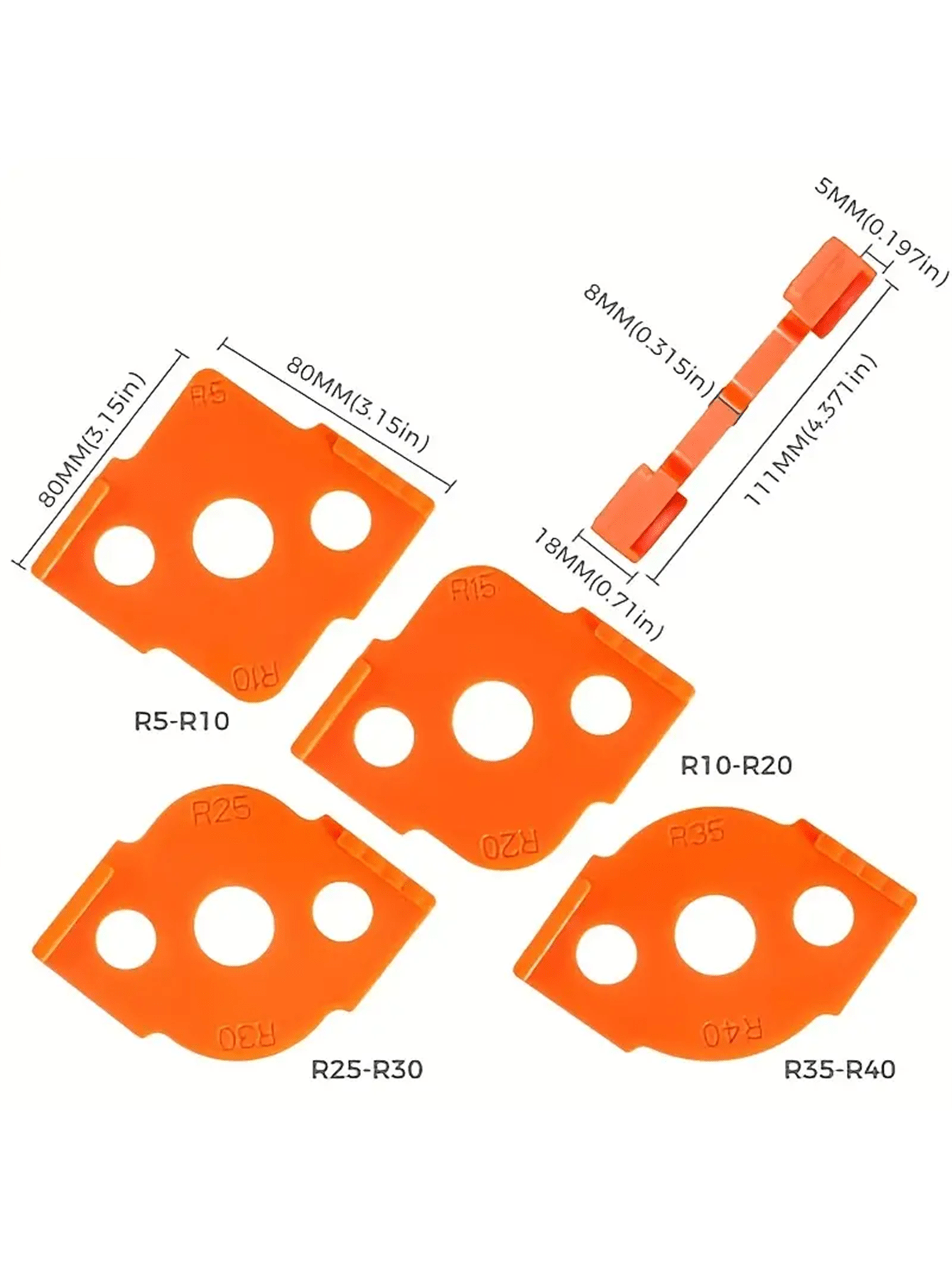 4packs Corner Radius Fixture Router Template, Fixture Radius Bend Angle ...