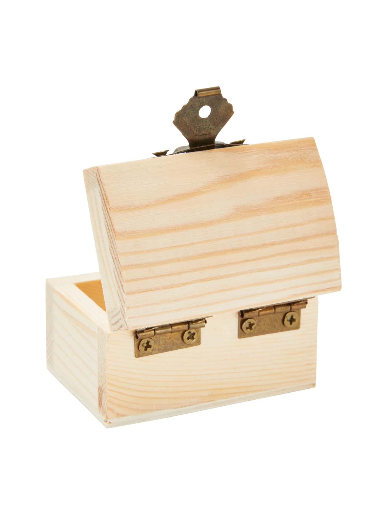 12 Pack Wooden Boxes for Crafts, Small Unfinished Wood Treasure Chest ...