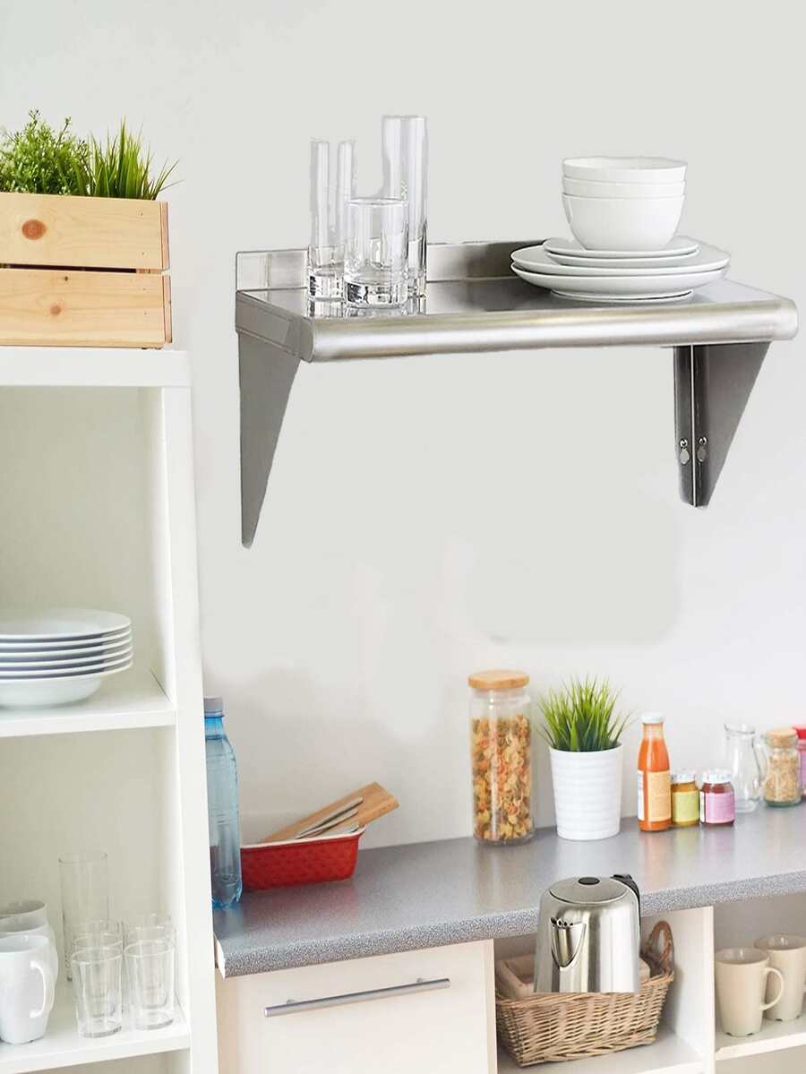 Stainless Steel Wall Shelf 230 lbs Load Heavy Duty Commercial Wall ...