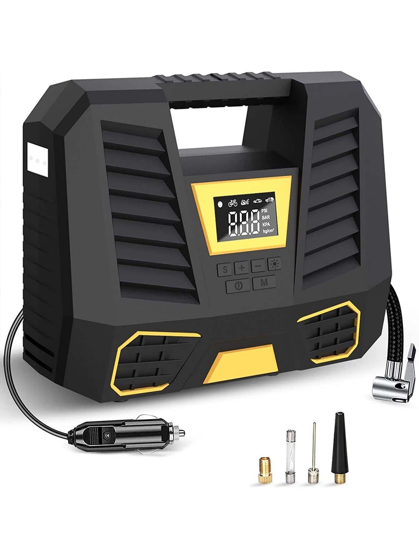 Air Compressor Tire Inflator for Car Tires 12V DC Auto Tire Pump with ...