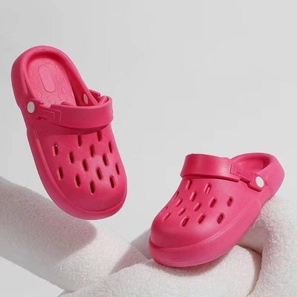 Women Hollow Out Design Vented Clogs, Funky Hot Pink EVA Clogs | SHEIN USA