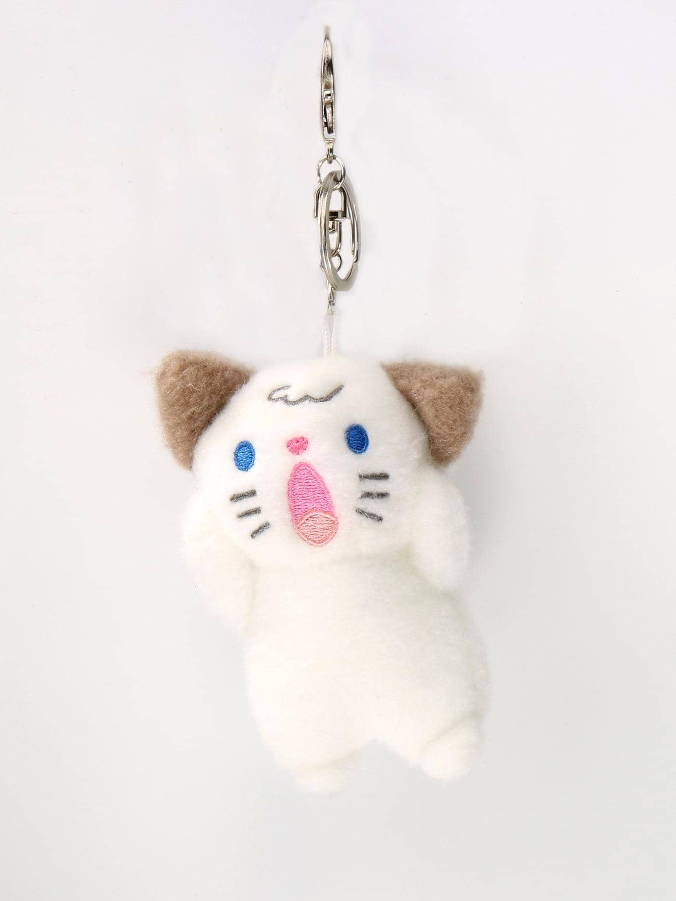 1pc Cute Cartoon Scream Cat Shaped Keychain Decoration For Daily Use ...
