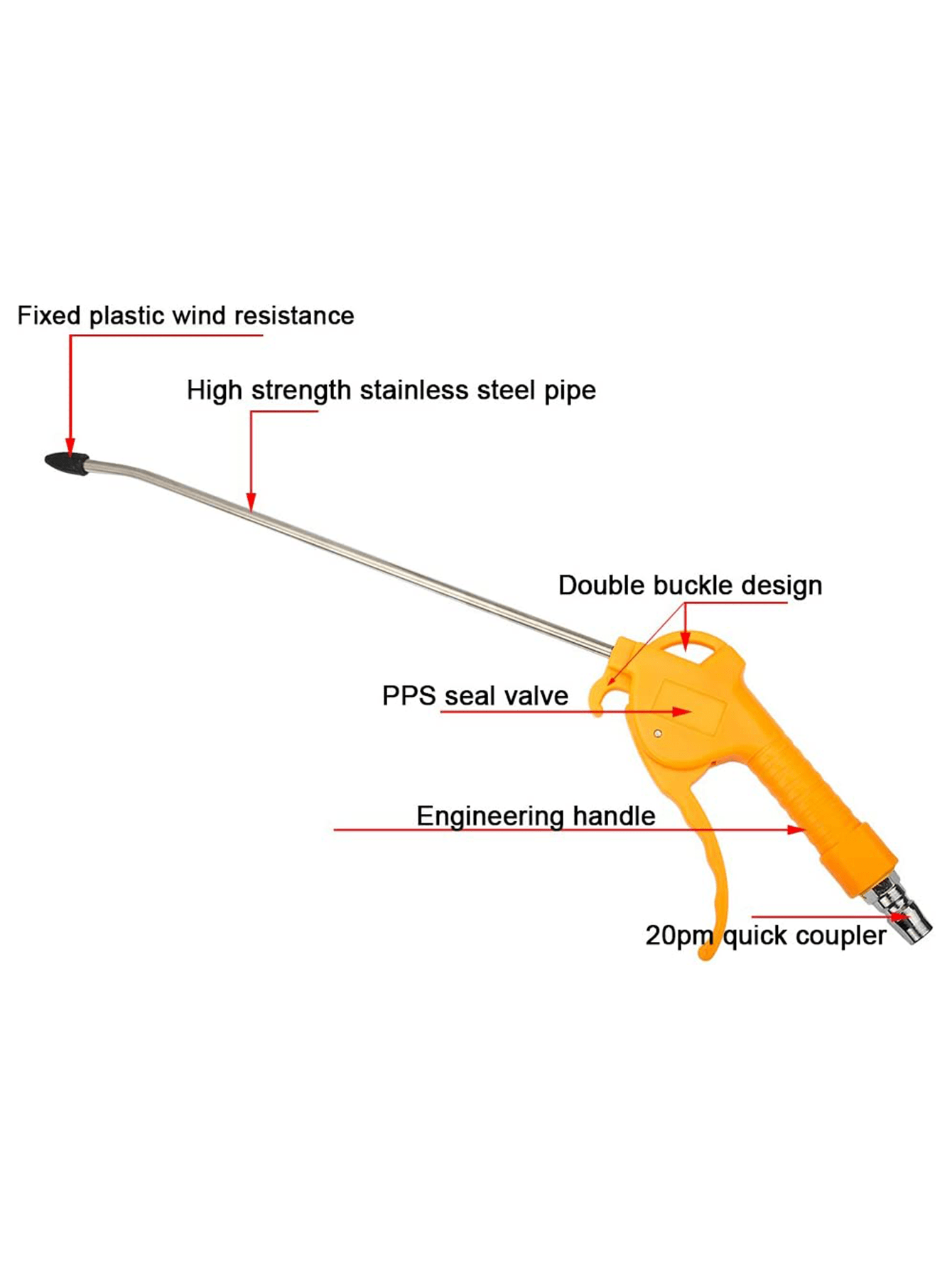 1pc Air Blowing Air Nozzle Blower Gun Pistol Grip Air Blowing Tool Air ...