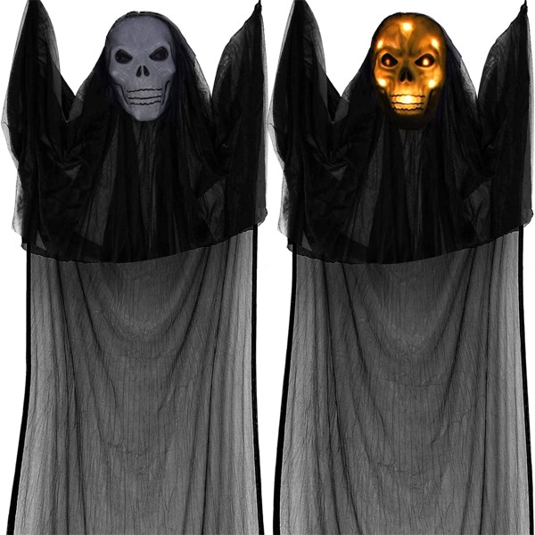 12.3ft Halloween Ghost Hanging Decorations, Scary Hanging Reaper with ... 12.3ft Halloween Ghost Hanging Decorations, Scary Hanging Reaper with ...