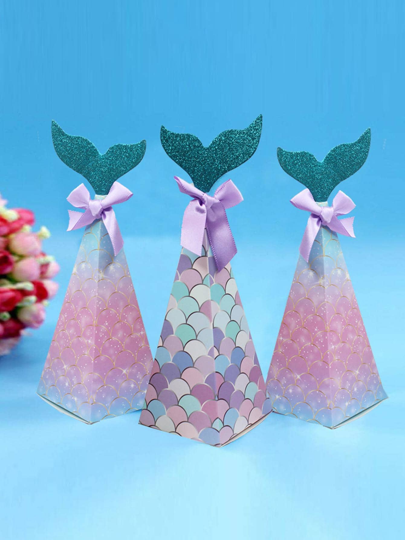 10pcs Mermaid Tail Design Gift Box | SHEIN USA
