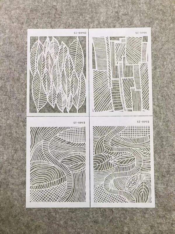 4pcs Geometric Design Drawing Template, Simple Multi-purpose Drawing ...