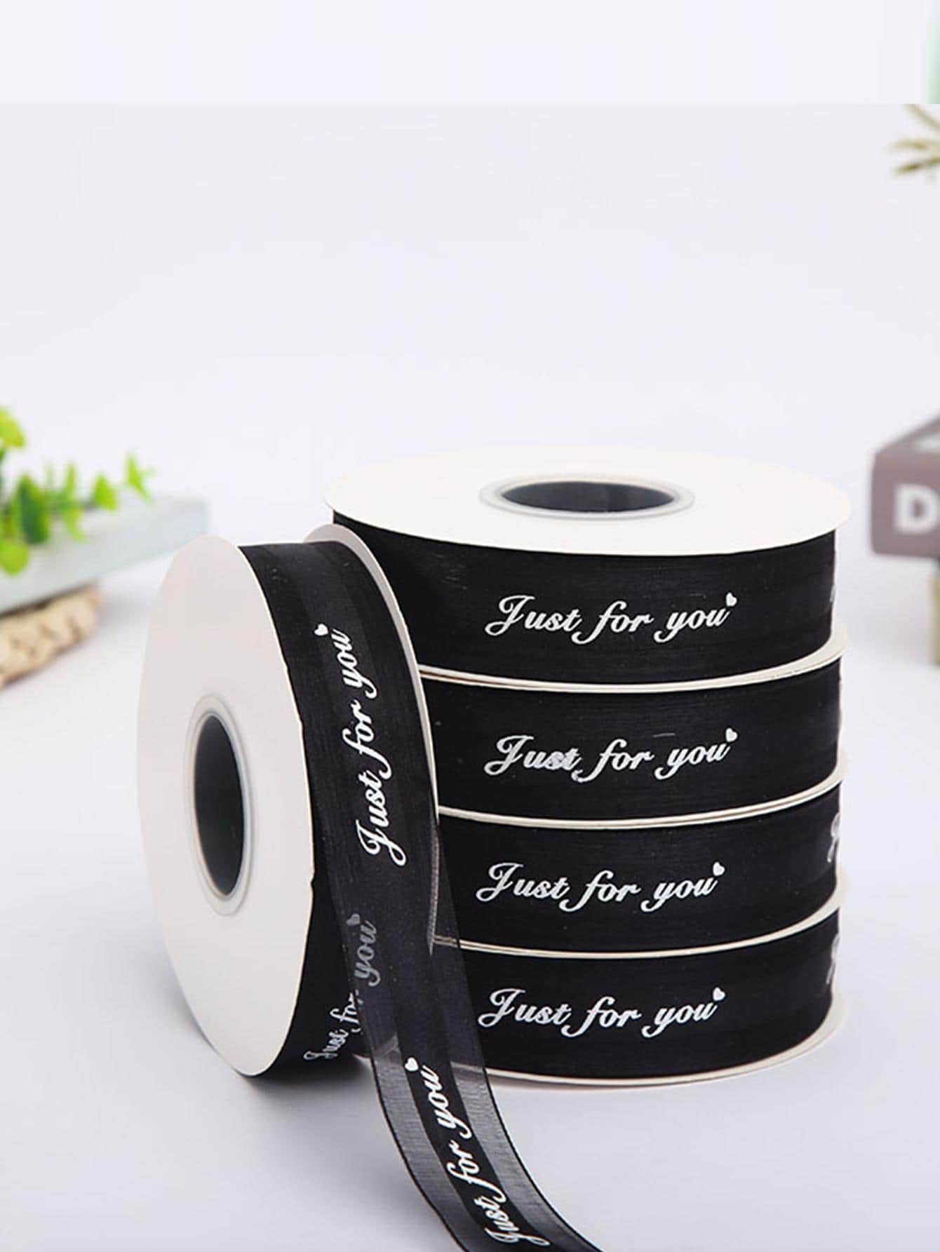 1roll Slogan Graphic Gift Wrapping Ribbon | SHEIN USA