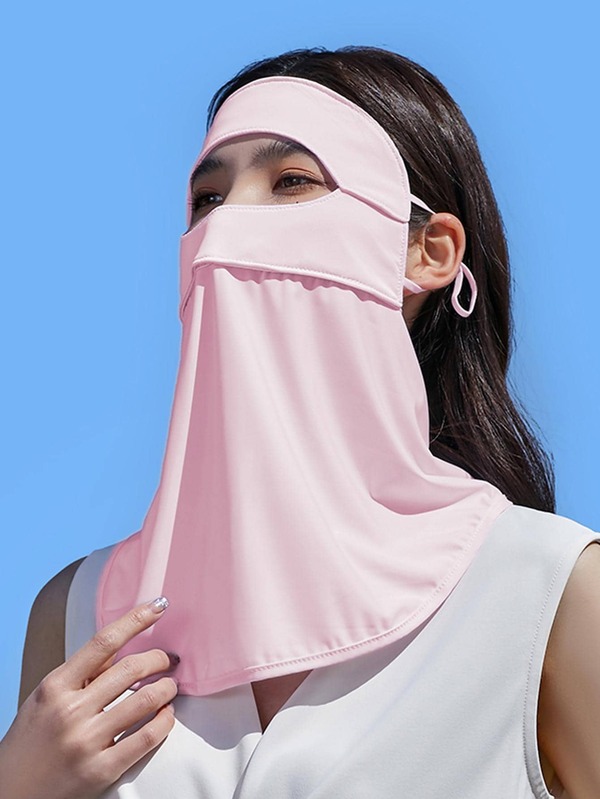 Solid Sun Protection Face Shield | SHEIN USA