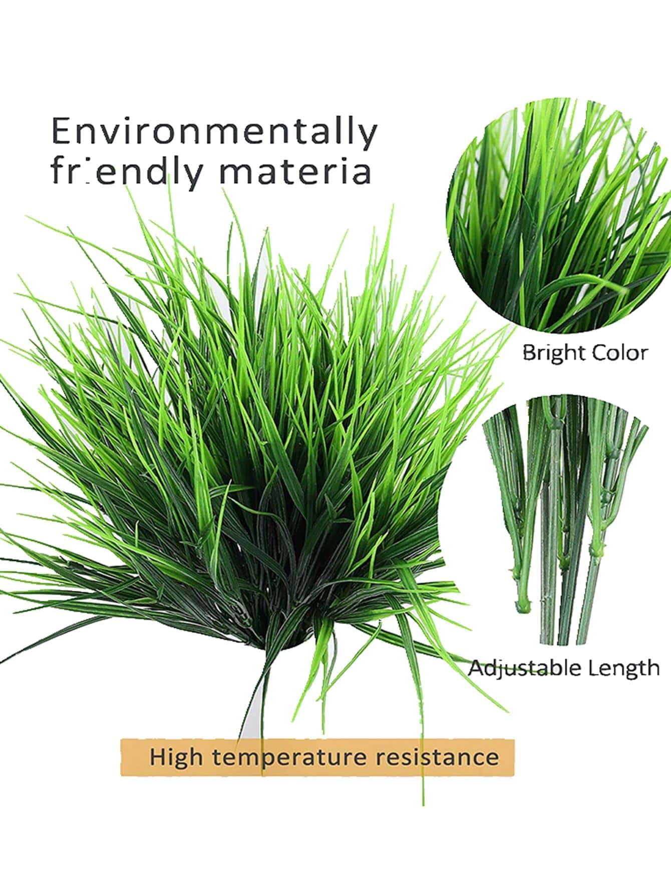 Artificial Grasses Fake Wheat Grass Outdoor Uv Resistant Plants Faux ...