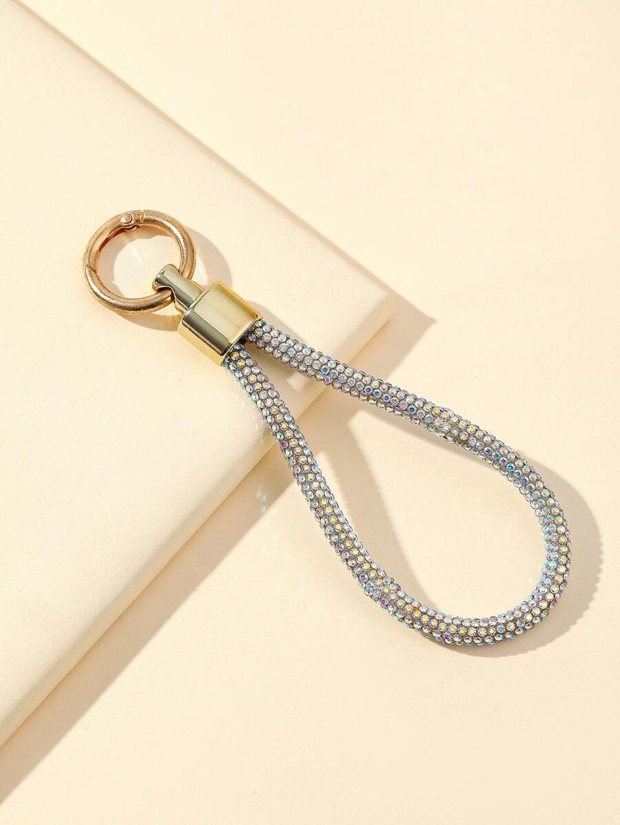Rhinestone Rope Design Keychain | SHEIN USA