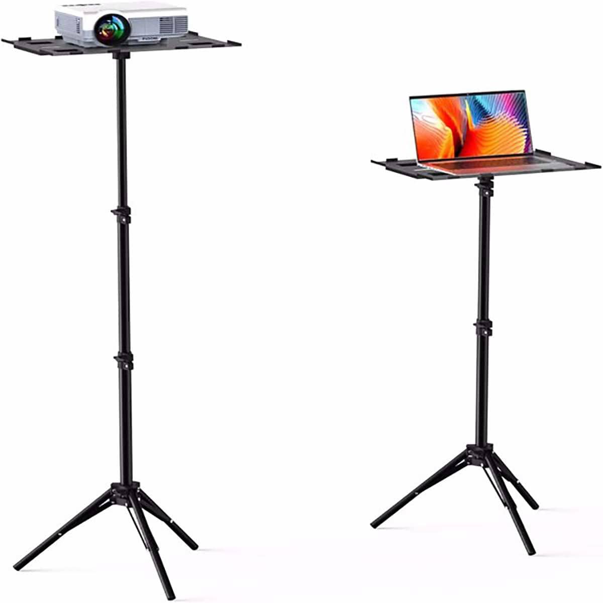 Projector Tripod Stand with Adjustable Height, Standing Laptop Floor ...