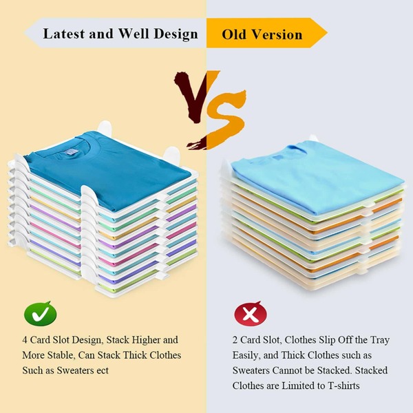 Shirt Folding Board 10 Pack T Shirt Organizer Closet Organizer Durable ...