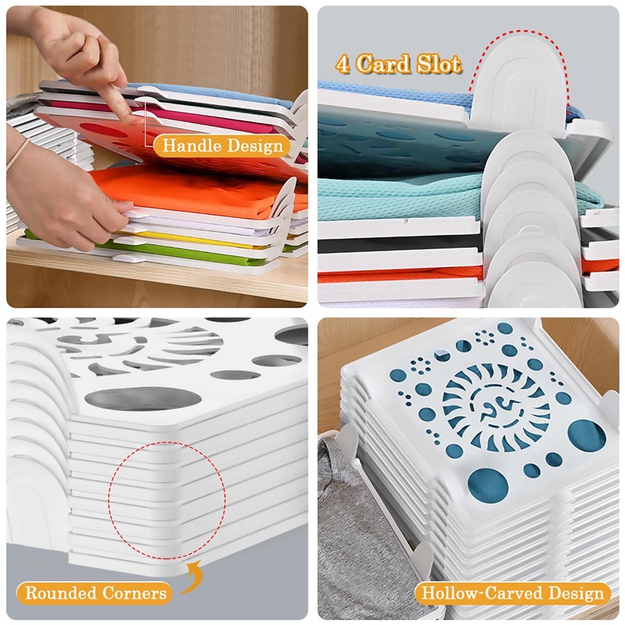 Shirt Folding Board 10 Pack T Shirt Organizer Closet Organizer Durable ...