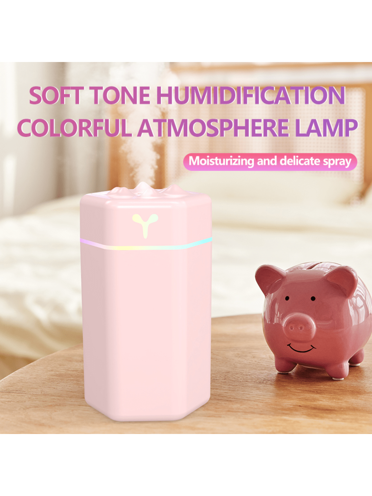 1pc 260ml ABS Humidifier, Modern White Portable Desktop Atomizer ...