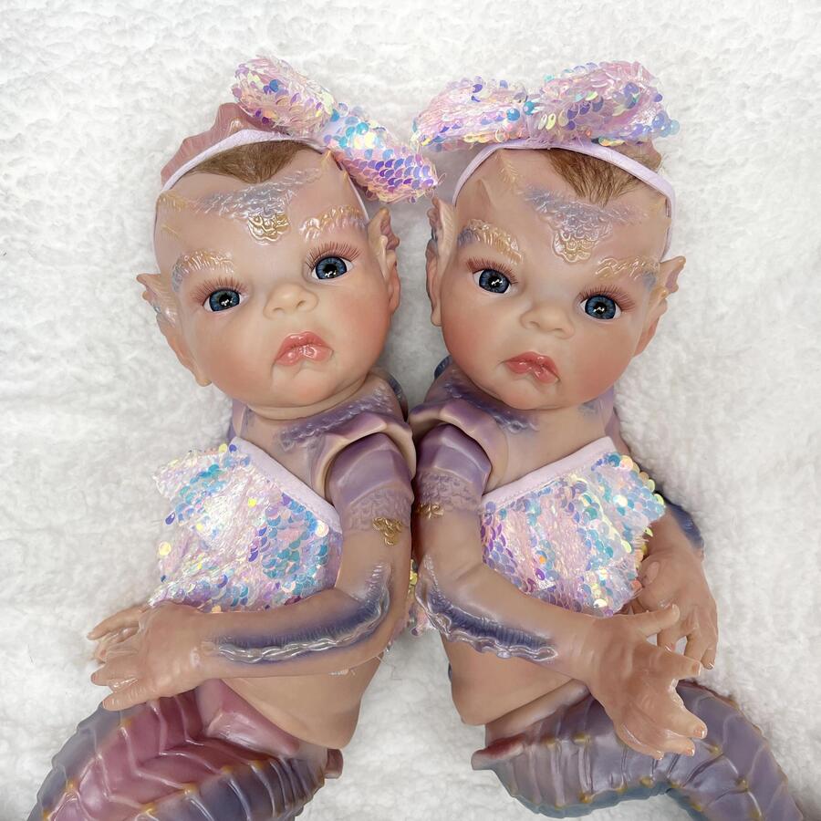 1pc 15 Inch Mermaid Reborn Doll Lovely Lifelike Mermaid Kids Doll Toy ...