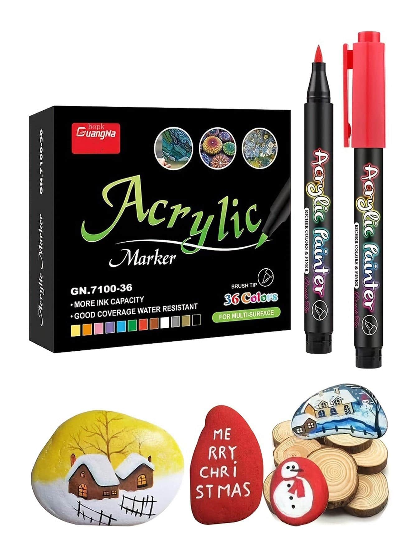 12 Color Acrylic Paint Pens: Perfect For Easter Decoration & DIY Art ...