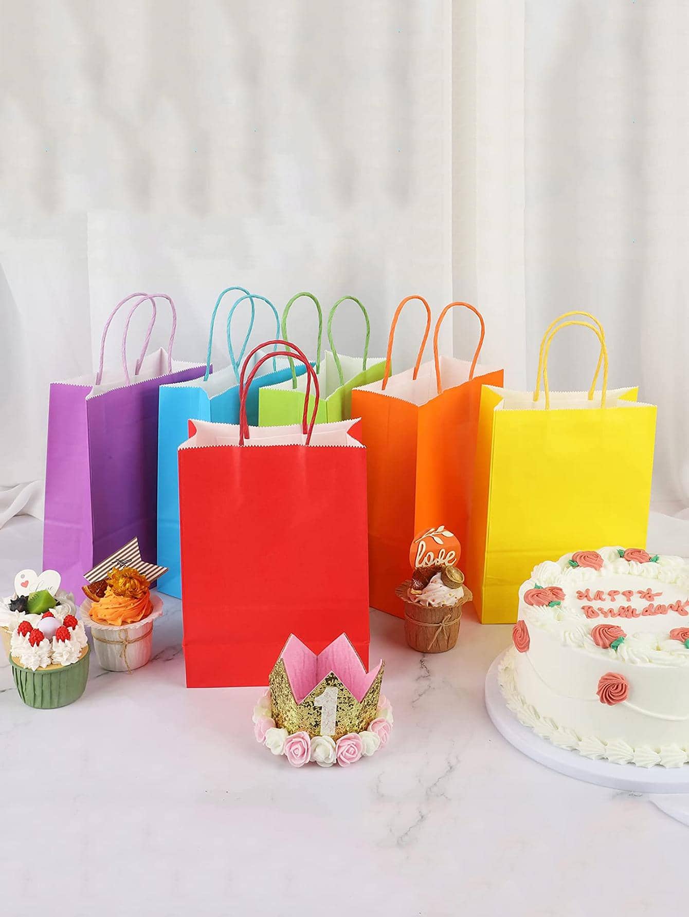 6pcs Solid Gift Bag | SHEIN USA
