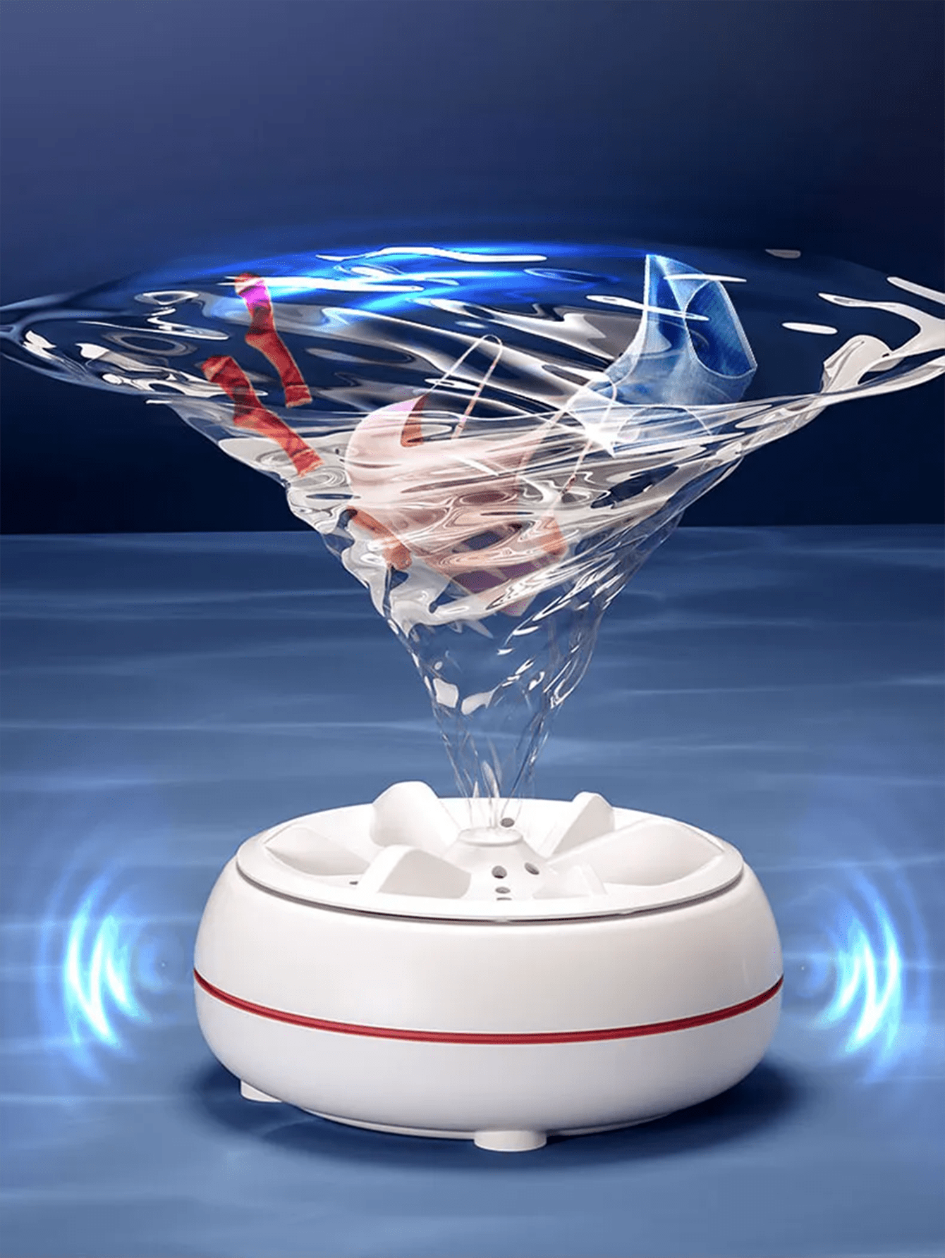 1pc ABS Portable Washing Machine, Modern White Foldable High-power ...