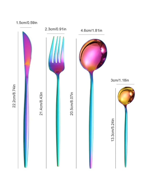 16pcs Stainless Steel Cutlery Set | SHEIN UK
