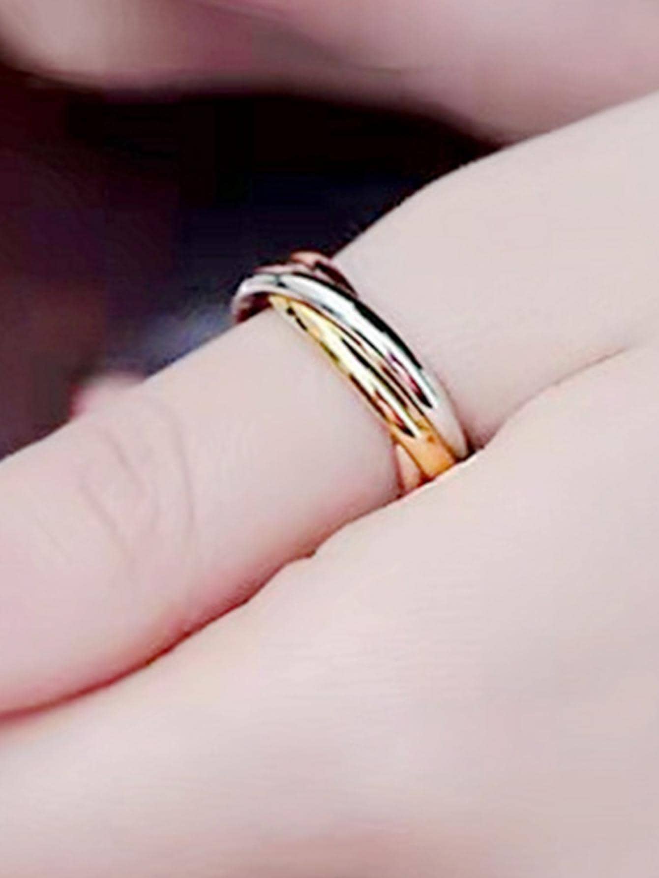 Triple Gold Interlocking Ring